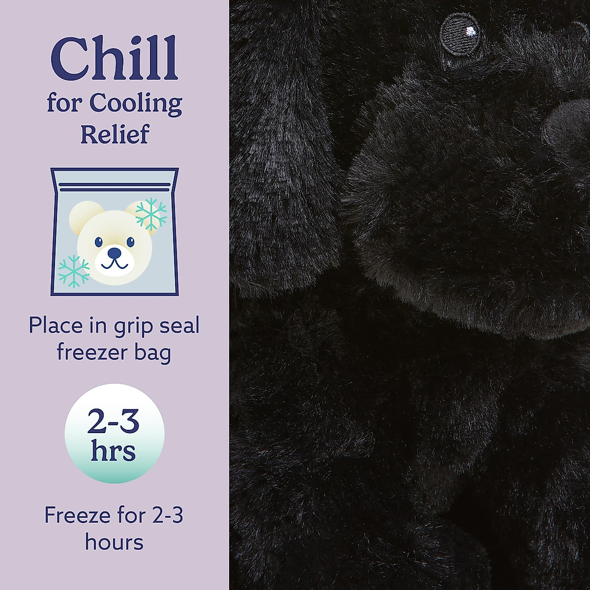 warmies Microwavable & Weighted Stuffed Animals, Black Lab - Heated Stuffed Animal Plushie for Warmth & Comfort - Cute Soft Plush Toys for Adults & Children (Boys, Girls, Babies & Toddlers)