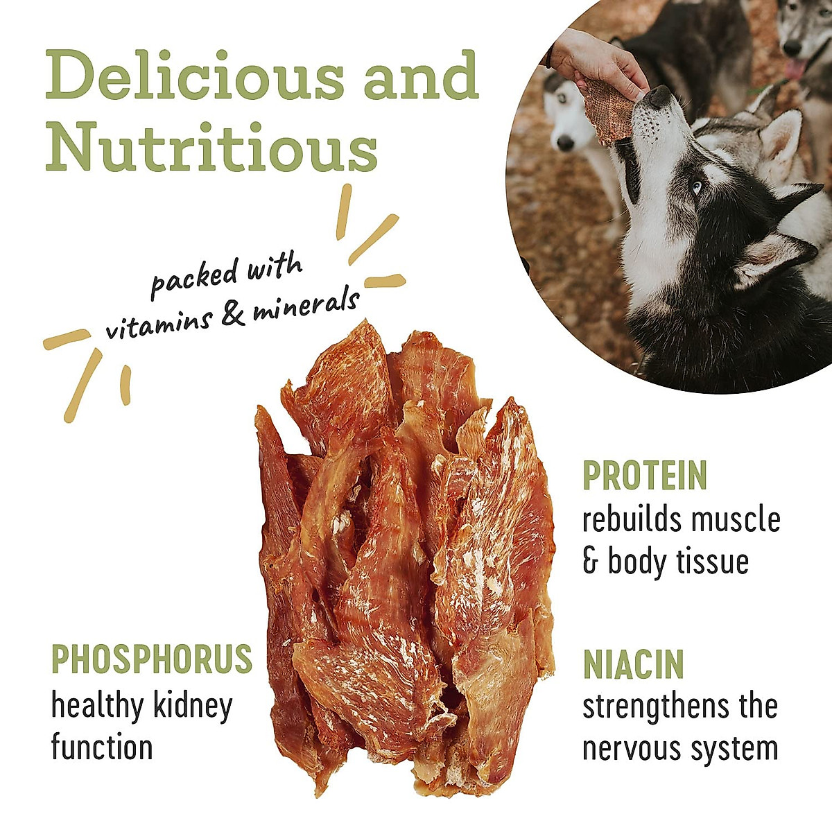 Farm Hounds - Chicken Jerky - Premium Natural Chicken Jerky For Dogs - From 100% Humanely Raised Chicken - Break-To-Size - Great For Training & Treats - No Added Fillers - Made in USA - 3.5 oz -1 Pack