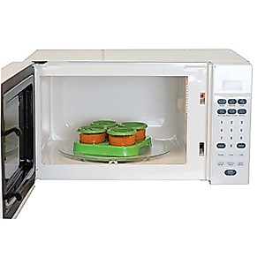 Glass Baby Food Storage Containers w Write What You Want Lids (4 Pk)- 2oz Jars with Storage Tray & Dry-Erase Marker- Microwave, Freezer, & Dishwasher Safe- For Homemade Babyfood, Breast Milk- BPA Free