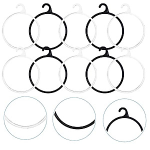Levemolo 40pcs Hooks Necktie Neckties Belts Multifunctional Shawl Belt Rings Saver Circle Multipurpose Pashminas Storage for Clo Scarf Plastic Holder Hanging and Legging Tie Ring Scarves