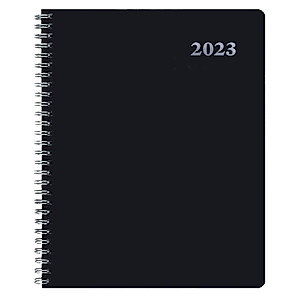 2023 Planner 8.5"x11" Monthly & Weekly - 14 Months (November 2022 Through December 2023) - Professional, Simple, Easy-to-Use Design. Black Vinyl Cover for Extra Protection