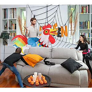 M MH ZONE Inflatable Chicken Costumes for Adult Funny Halloween Costumes Cock Rooster Costume Adult Size Cosplay Costume Suit