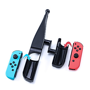 HEATFUN Fishing Rod for Nintendo Switch, Game Gun Controller Compatible with Switch Shooting Games Wolfenstein 2: The New Colossus