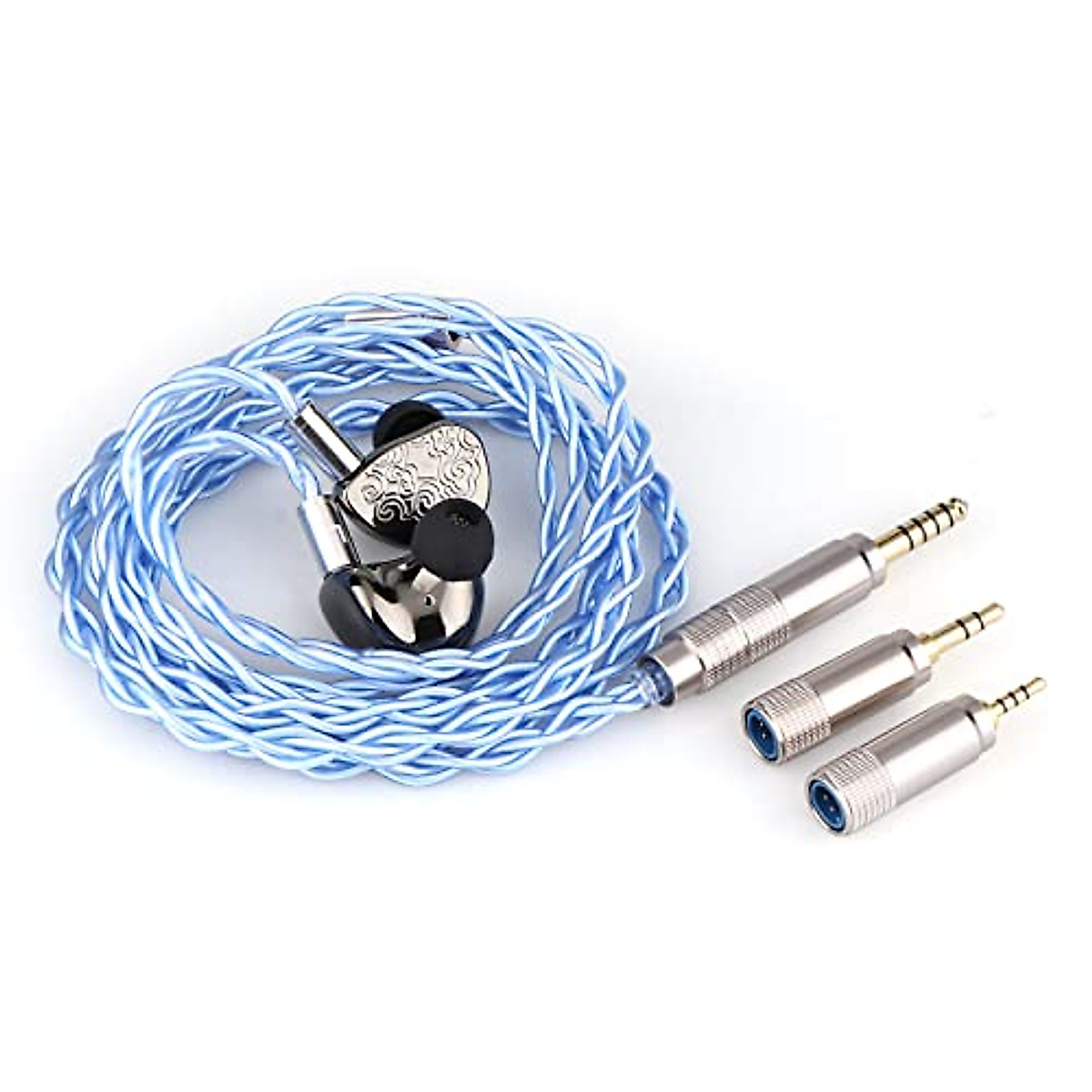 Linsoul TANGZU x HBB Wu Heyday HiFi Upgraded 14.5mm Planar Driver IEM with 5-Axis CNC Aluminum Shell, Detachable 3-in-1 Silver-Plated Cable