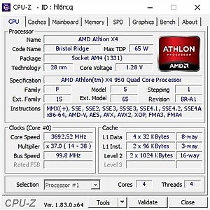 AMD Athlon X4 - High Performance Quad-Core CPU 950 New 3.5 GHz for Enhanced Computing 65W AD950XAGM44AB Socket AM4 No Fan