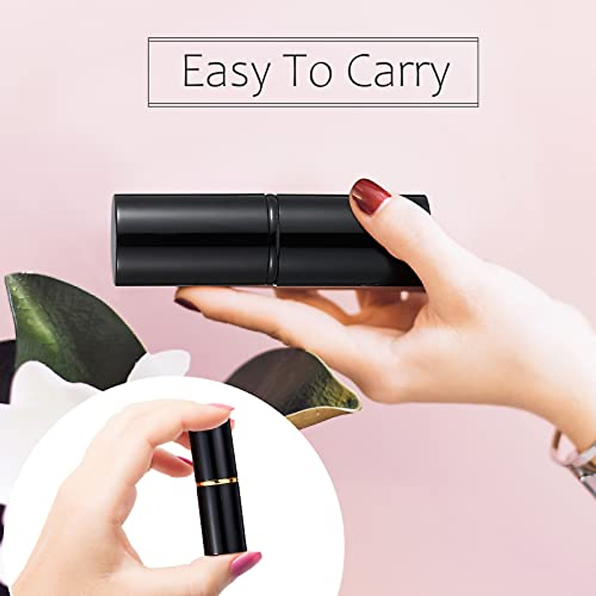 2 Piece Retractable Kabuki Brush Angled Foundation Makeup Brushes Portable Travel Flat Top Bronzer Blush Brush with Cover for Blush Bronzer, Buffing Loose Powder Cream or Liquid Cosmetics