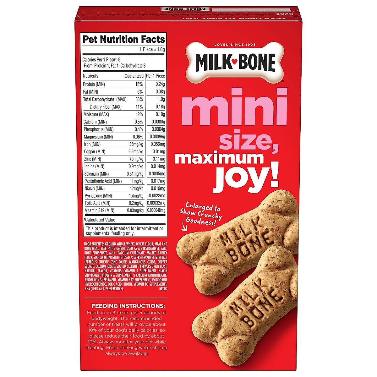 Milk-Bone Mini's Original Dog Biscuits, 15 Ounce (Pack of 6)