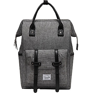 VASCHY Laptop Backpack for Women, Vintage Business Work Bags Travel Backpack with USB Charging Port