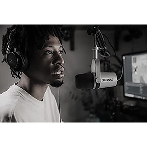 Shure MV7 USB/XLR Dynamic Microphone + AONIC 50 Wired/Wireless Noise Cancelling Headphones for Podcasting, Recording, Streaming & Gaming, Professional Quality Sound & Durability - Silver/Black