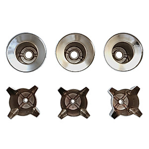 DANCO Bathtub and Shower 3-Handle Remodel/Rebuild Trim Kit for Central Brass Faucets | Knob Handle | 10L-11H, 10L-11C, 10L-13D | Chrome (39616)