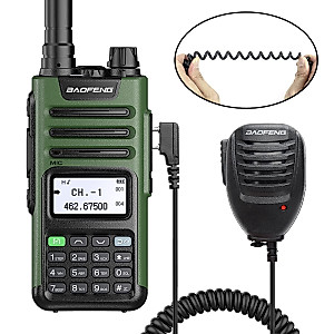 BAOFENG GM-15 PRO GMRS Radio Long Range Walkie Talkies Rechargeable,GMRS Repeater Capable,NOAA Scanning & Receiving Two Way Radio, with Extra Battery Programming Cable Speaker Mic etc Full Kits