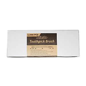 The AFESTO BrushPicks 1000pcs Each Individually Wrapping - Toothpick Brush - Dental Pick - Brush Picks for Teeth - Interdental Brush Cleaner - Floss - Oral Care - Dental Care - Toothpickbrush - Bulk