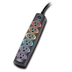 Kensington SmartSockets 6-Outlet, 6-Foot Cord, & 670 Joules Basic Surge Protector (K62146NA)