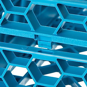 Carlisle FoodService Products RE14 OptiClean Polypropylene Open Glass Rack Extender, 19-3/4" Length x 19-3/4" Width x 1-3/4" Height, Blue (Case of 6)
