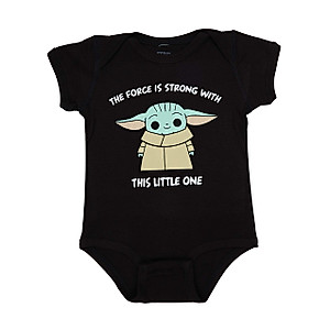 Disney Boys' Star Wars Baby Yoda Creeper Onesies Bodysuits 3 Pack, 3pk Grey-blue-black, 0-3 Months