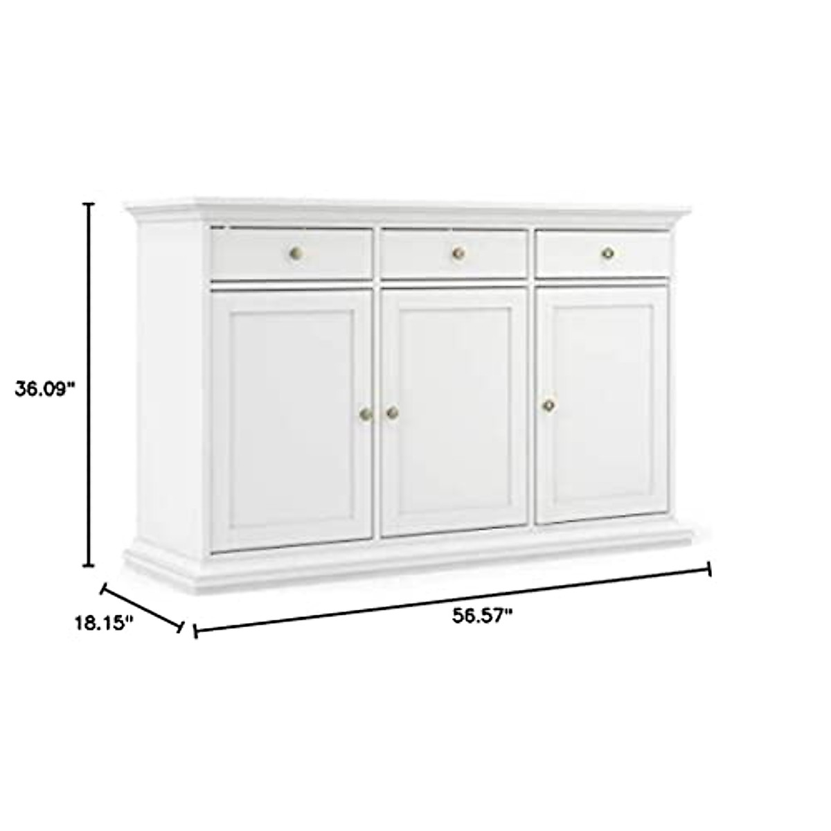 Tvilum Sonoma Sideboard with 3 Doors and 3 Drawers, White