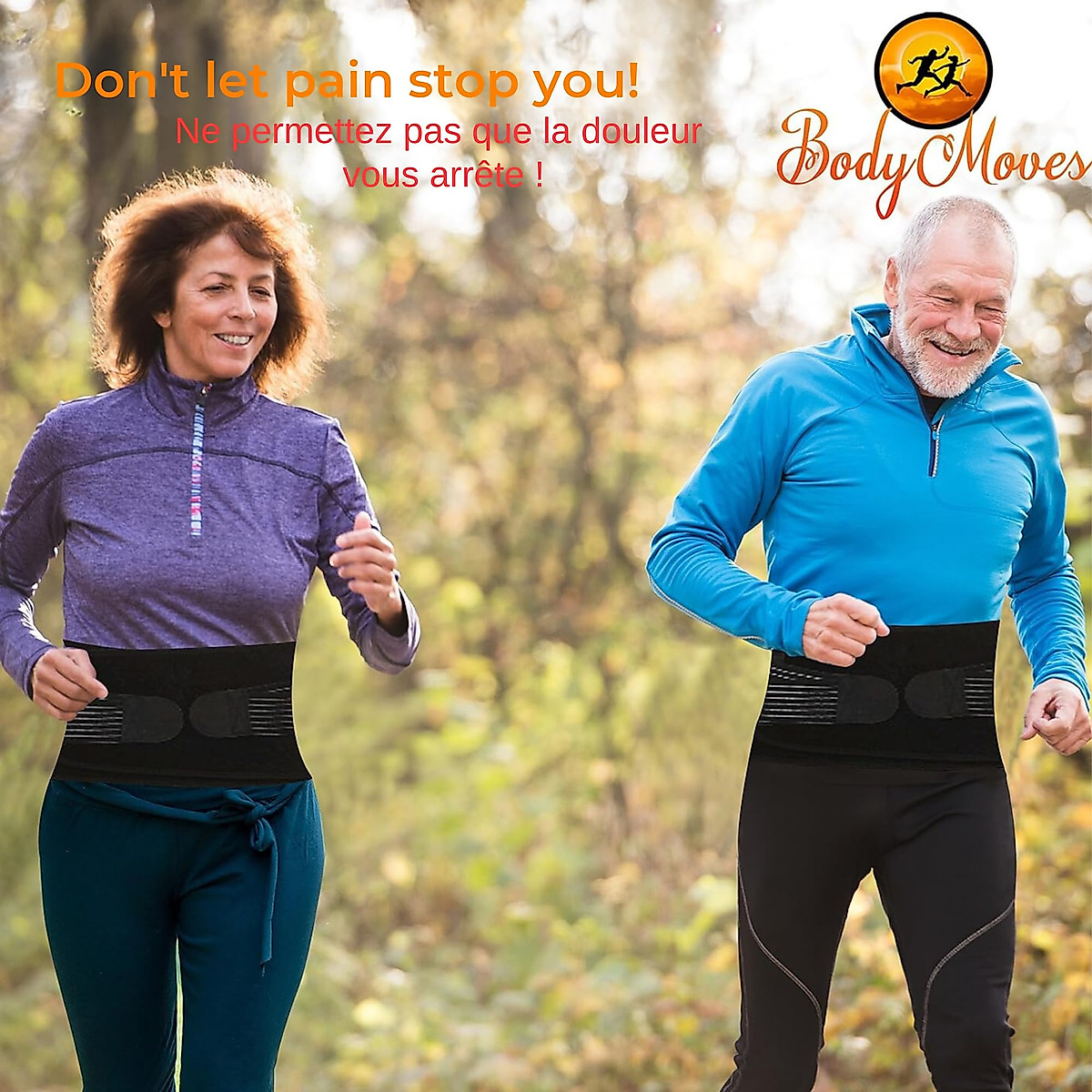 BodyMoves Back Brace Lumbar Support (Regular Size)for Men and Women Dual Adjustable Straps & Extension Belt -Lower Back Pain relief,Spasm,Strain,Herniated Disc,Sciatica,Lifting ,better back