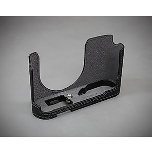 LIM'S Genuine Italy Leather Camera Half Case Metal Grip Dovetail Plate for Leica Q3 [Black]