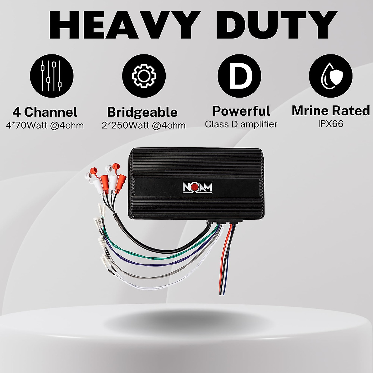 NOAM NUTV5 - Marine Bluetooth ATV/Golf Cart/UTV Speakers Stereo System