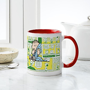 CafePress Peanuts Linus Comic Strip Ceramic Coffee Mug, Tea Cup 11 oz