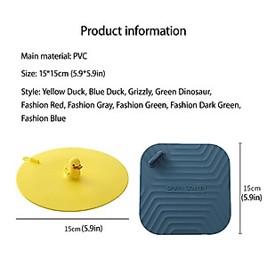 YLWX Silicone Duck Drain Cover, Bathroom Shower Drain Cover, Bathroom Kitchen Sink Cover, Bathtub Stopper (Size : Fashion Red*4)
