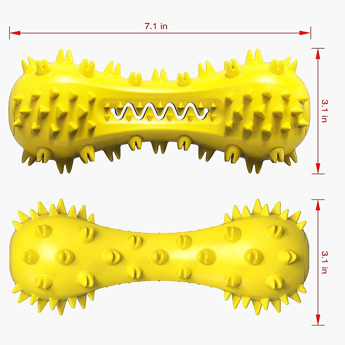 Durable Squeaky Dog Toys for Aggressive Chewers, Tough Rubber Dental Chew Dog Toys for Large Medium Small Breed (Color : Blue)