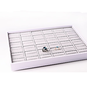 Oirlv 36 Slot Ring Storage Tray Showcase Jewelry Display Organizer