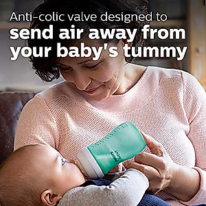 Philips AVENT Natural Baby Bottle with Natural Response Nipple, Teal Baby Gift Set, SCD837/02