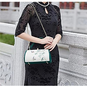 ZLXDP Vintage Embroidery Women's Evening Dress Handbag Women's Handbag Cute Wallet Shoulder Bag
