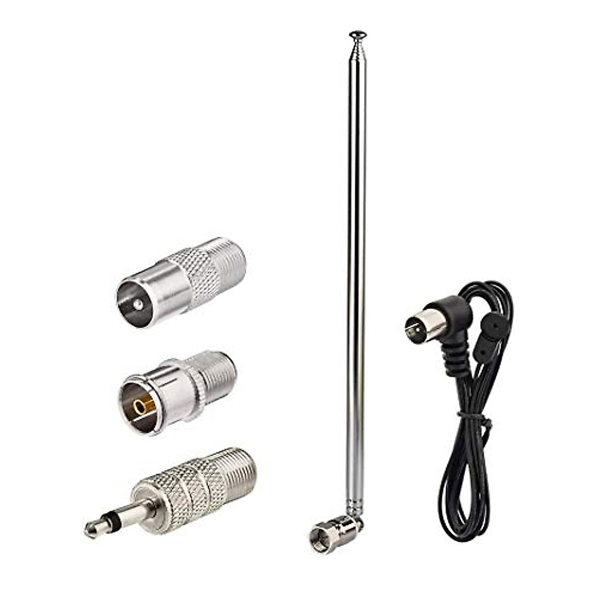 Superbat Telescopic FM Antenna for Stereo Receiver Indoor, FM Radio Antenna 75 Ohm UNBAL for Yamaha Onkyo Denon Table Top Home Theater Receiver Radio Receiver Antenna Tuner