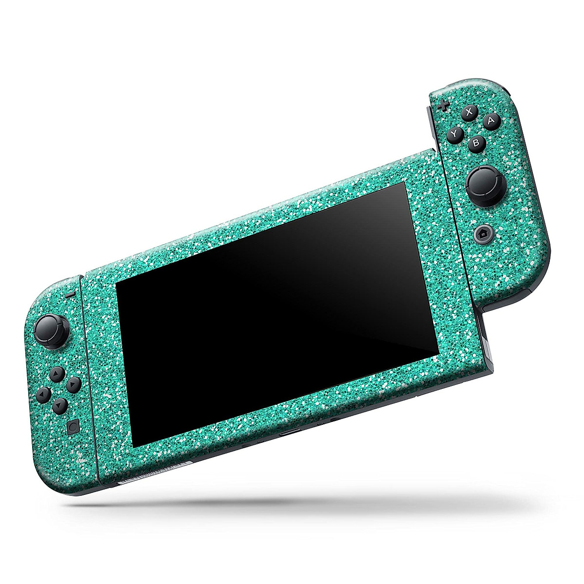 Design Skinz - Compatible with Nintendo Switch OLED Console + Joy-Con - Skin Decal Protective Scratch-Resistant Removable Vinyl Wrap Cover - Sparkling Teal Ultra Metallic Glitter