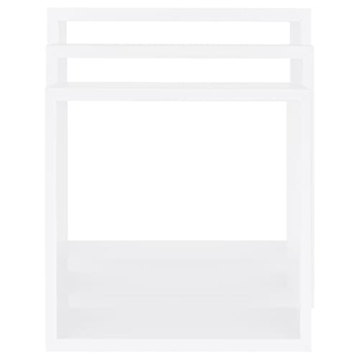 QZZCED Wall Cube Shelves 3 pcs,Floating Shelves,Wall Shelf,Hanging Shelf,Display Shelf,for Bathroom,Bedroom,Toilet,Kitchen,Office,Living Room Decor,White MDF