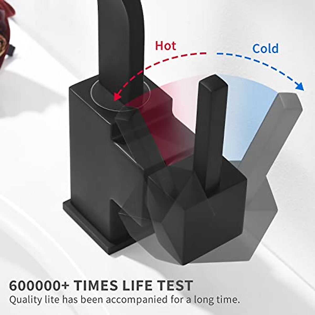 Matte Black Single Hole Bathroom Faucet, Waterfall Single Handle RV Bathroom Faucet for 1 or 3 Hole, Swivel 360 Degree with Pop Up Drain, Deck Plate and Water Supply Line by Phiestina, SGF05-MB-2