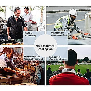 Honsy Portable Personal Air Conditioner Neck Fan Semiconductor Cooling Bladeless Neck Fan for Women Men, Wearable Ac Ice Cooler Rechargeable Outdoor Neck Fan