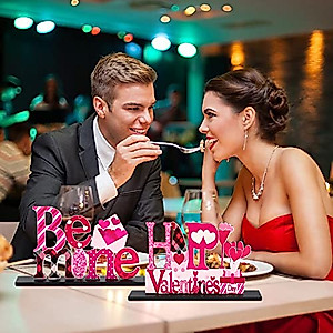 Valentine's Day Decorations Romantic Tabletop Centerpiece Signs Love Wooden Table Sign Valentines Decorations for Home Decor Gift Dining Room Table Wedding Anniversary Party