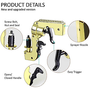 Xgtrswkmaz Beer Gun Alcohol Shot Shooter Bottle Stopper Sprayer Opener Adjustable Champagne Wine Dispenser for Bar Club Birthday Party Wedding