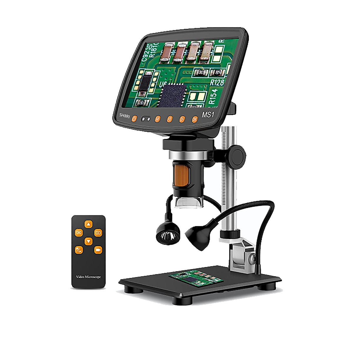 7" Digital Microscope 12MP(4032x3024),1080P Video, Microscope with Metal Stand, 12MP Ultra-Precise Focusing, 2 LED Fill Lights, PC View, Windows/Mac OS Compatible, with 32G SD Card (7" INCH 22)