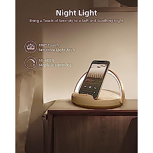 EZVALO Mothers Day Gifts for Her, Bedside Lamp with Wireless Charger, 4 in 1 Dimmable LED Night Light, Nightstand Touch Lamp, Portable Bluetooth Speaker, Birthday Gifts for Women, Men, Mom
