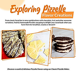 C. Palmer Original Non-Stick Pizzelle Iron, Model 1000T, Electric Pizelle Maker, Made in America