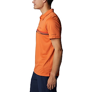 Columbia Men's Hike Novelty Polo, Desert Orange, Medium