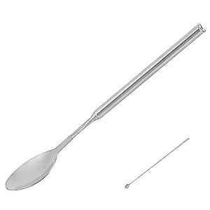 Spoon,Telescopic Spoon,Extendable Spoon,62cm Long Stainless Steel Telescopic Spoon Extendable for Barbecue Tableware Supplies 8.66~24.4inch (Spoon)