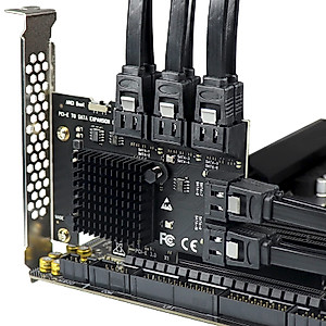 SATA Expansion Card 10 Ports, SATA PCIe Card,6Gbps PCI Express x1 to SATA 3.0 Controller Card for Windows XP/7/8/10 SSD HDD