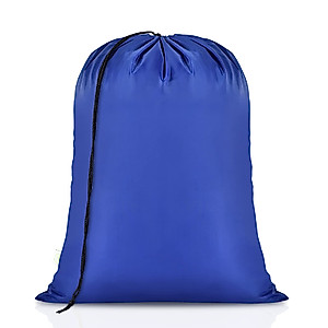 OTraki Large Heavy Duty Laundry Bag Drawstring Laundry Bag 28 x 45 inch / 70 x 115cm Dirty Clothes Organizer XL Travel Laundry Sack Hamper Replacement Liner for Home Dorm Camp Trip College Blue, 1Pcs