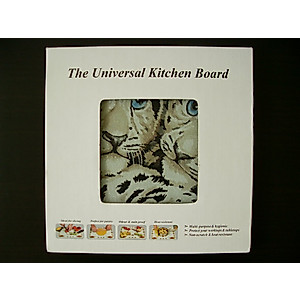 8"x8" Leopard Kitchen Counter Art Tempered Glass Cutting Board Surface Saver Bar Prep