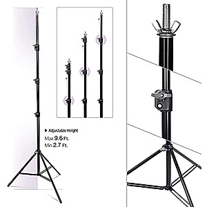 LimoStudio (Heavy Duty) 10 ft. Wide x 9.6 fit. Tall Backdrop Stands, High Stability with Thicker Pole Diameter, Adjustable Width & Length, Background Support System Kit with Accessories, AGG1114
