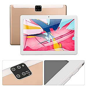 Gold IPS WiFi Tablet 2.4G 5G 6GB 128GB Tablet 8MP 16MP Support for Office (US Plug)