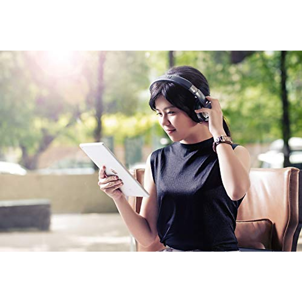 CAROL Wireless Headphone Bluetooth with Transmitter and Receiver Comfort Fit, Hi-Res Audio, BTH-830 Black, Detachable Over Ear Foldable Headphone