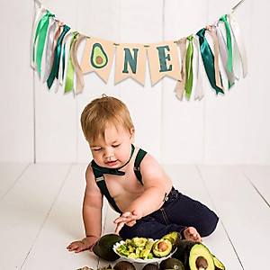 Avocado 1st Birthday High Chair Banner -1st Birthday Avocado, Avocado High Chair Banner, Carnival Birthday Banner, Fruit Birthday Banner, Crush Cake, and Photo Decoration.