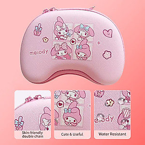 PERFECTSIGHT Controller Travel Case for Playstation 5 Controller, PS5, PS4, Switch Pro, Switch OLED and Xbox Controller, Heavy Duty Protective Cover Hard Carrying Controller Case - Cute Rabbit