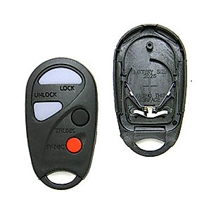 Replacement Case Compatible With 2000-2004 Nissan Sentra 4-Button Key Fob Remote (FCC ID: NHVBU427, P/N: 28268-4Z400, 282684Z)